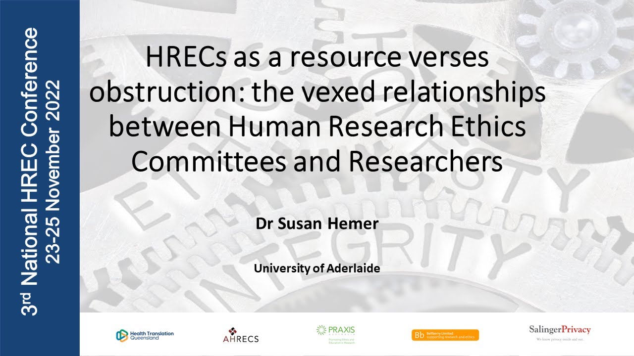 HREC Conference 2022 Susan Hemer - YouTube