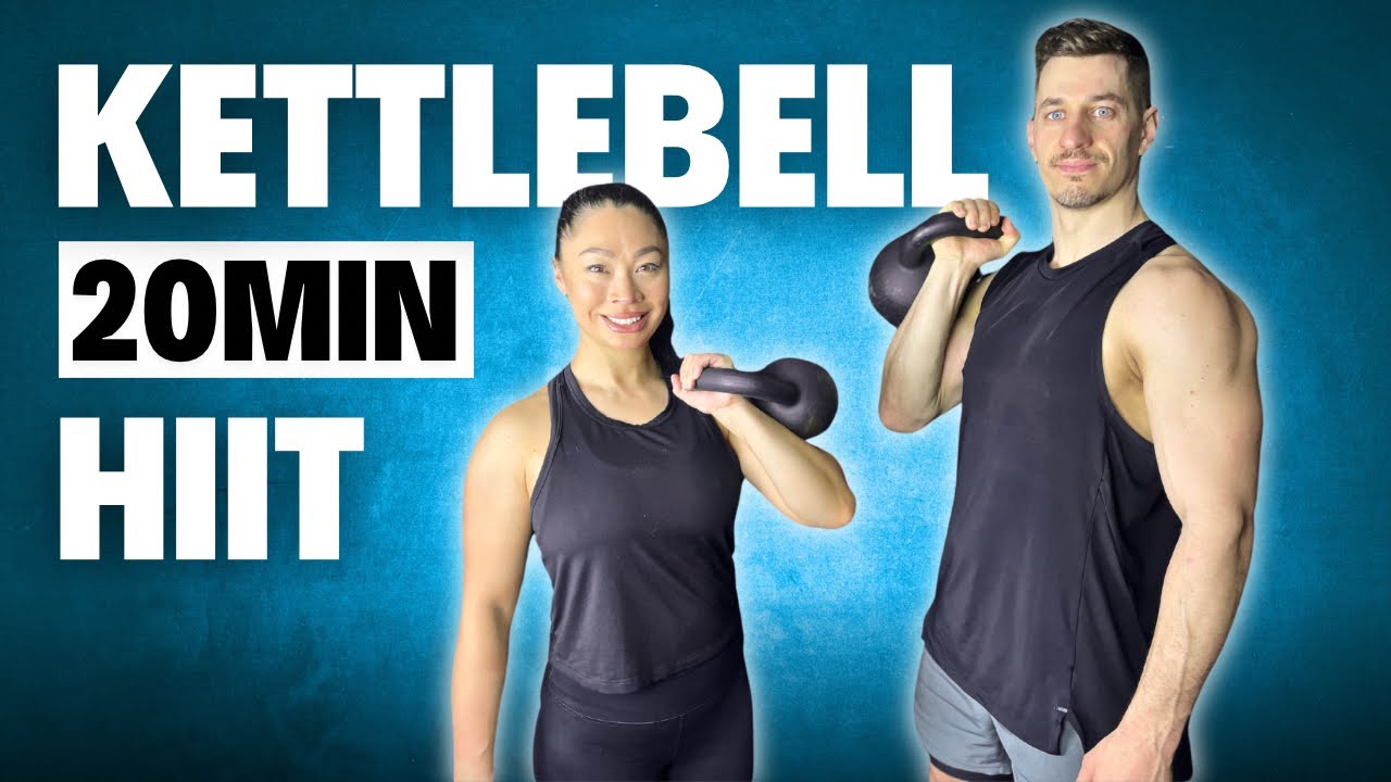 20 Min FULL BODY KETTLEBELL HIIT WORKOUT | Follow Along - YouTube