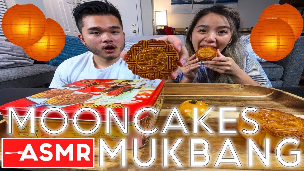 [ASMR] MOONCAKES - (Mid-Autumn Festival) - EATING SOUNDS - SOFT TALKING ...
