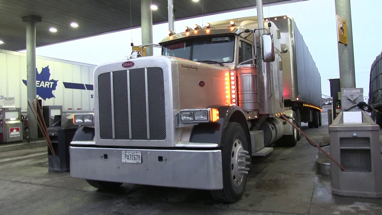 2020 Light Brown Peterbilt 389 At Sarnia Truck Stop - YouTube
