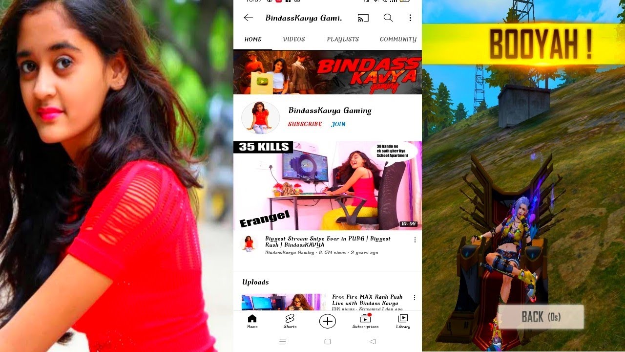 Bindass Kavya free fire Game play #BindassKavya - YouTube