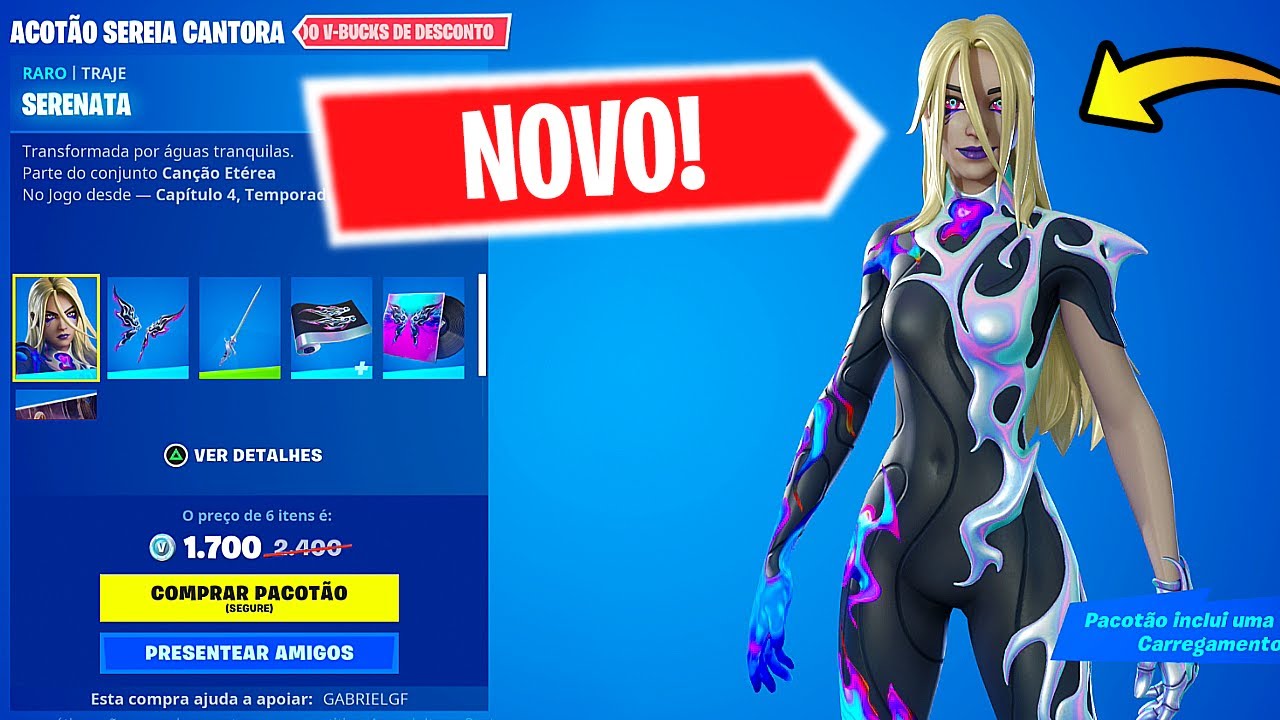 🤩 NOVA SKIN SERENATA - LOJA DE HOJE FORTNITE 20/04 - LOJA DE ITENS ...