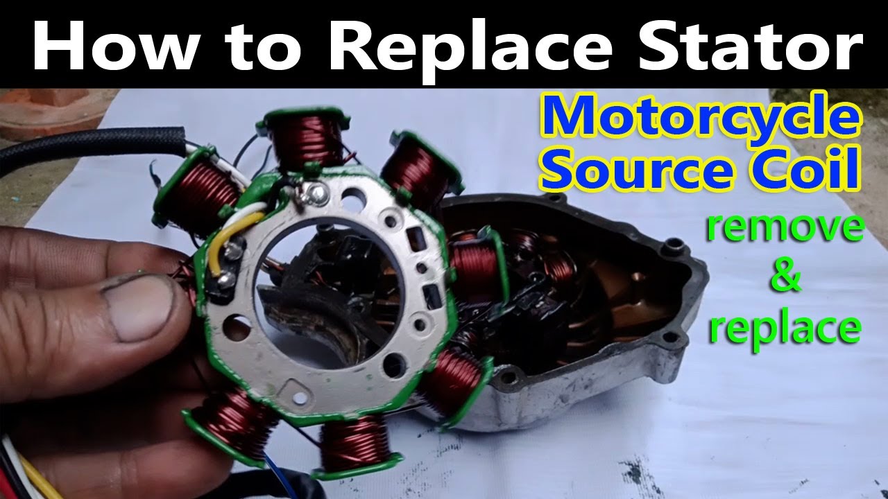 Replace Motorcycle Stator | Source Coil AC DC Convert to Battery ...