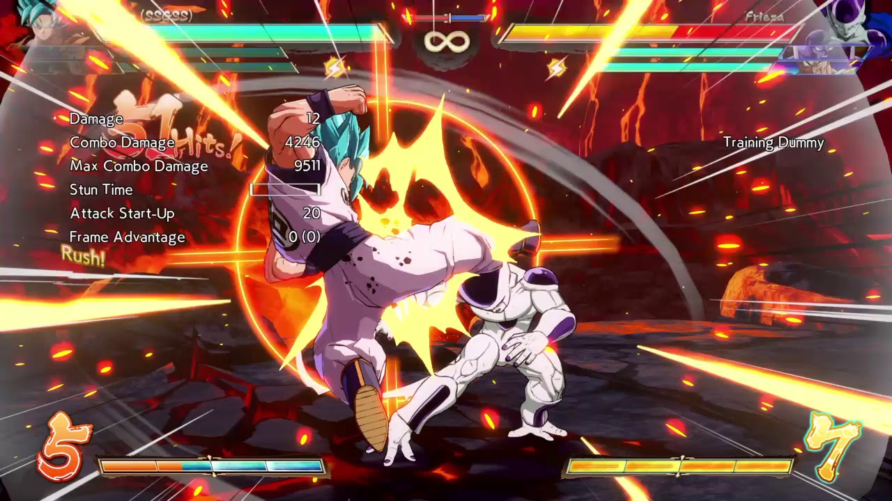 DRAGON BALL FighterZ Season 3 Goku blu ex elbow confirm combo - YouTube