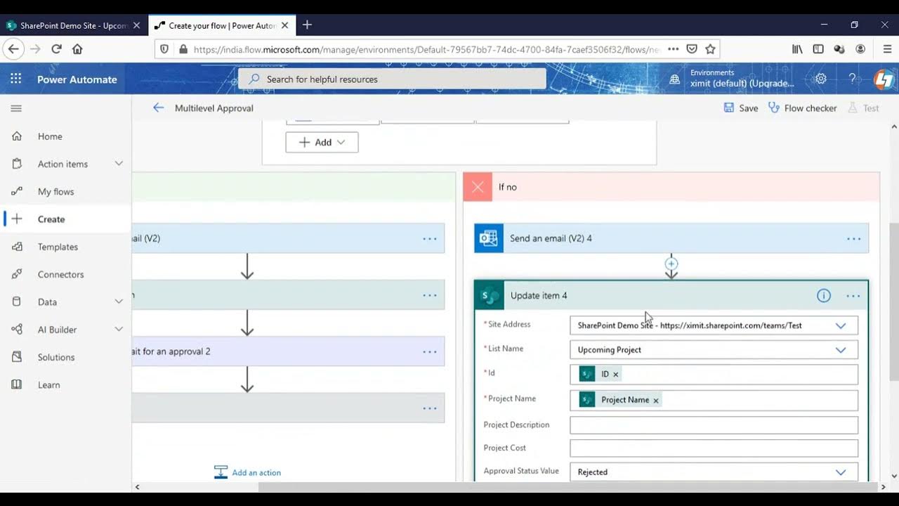 Create Multilevel Approval Flow Using Power Automate Youtube