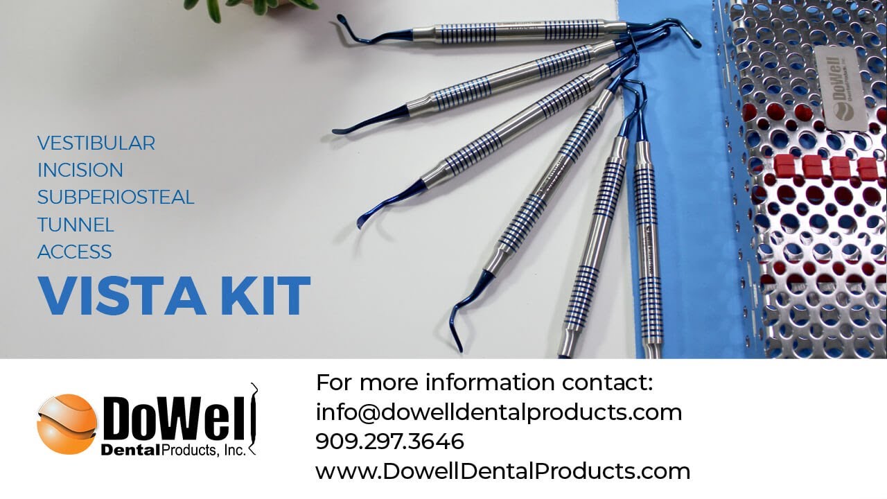 K1025 - Periodontal Microsurgery VISTA 1 Tunneling Instruments Kit 6pc ...