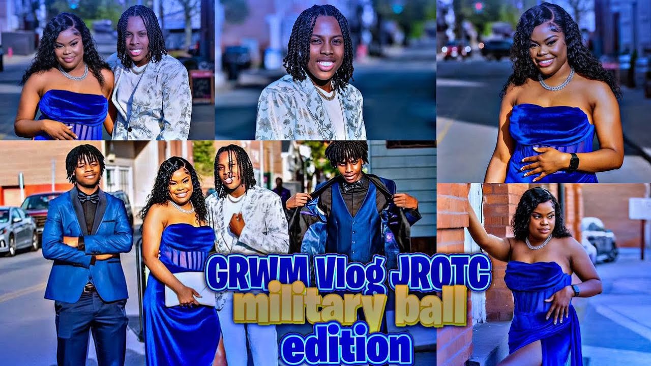 GRWM VLOG : JROTC MILITARY BALL EDITION | Ft My Brother (Hair + Makeup ...