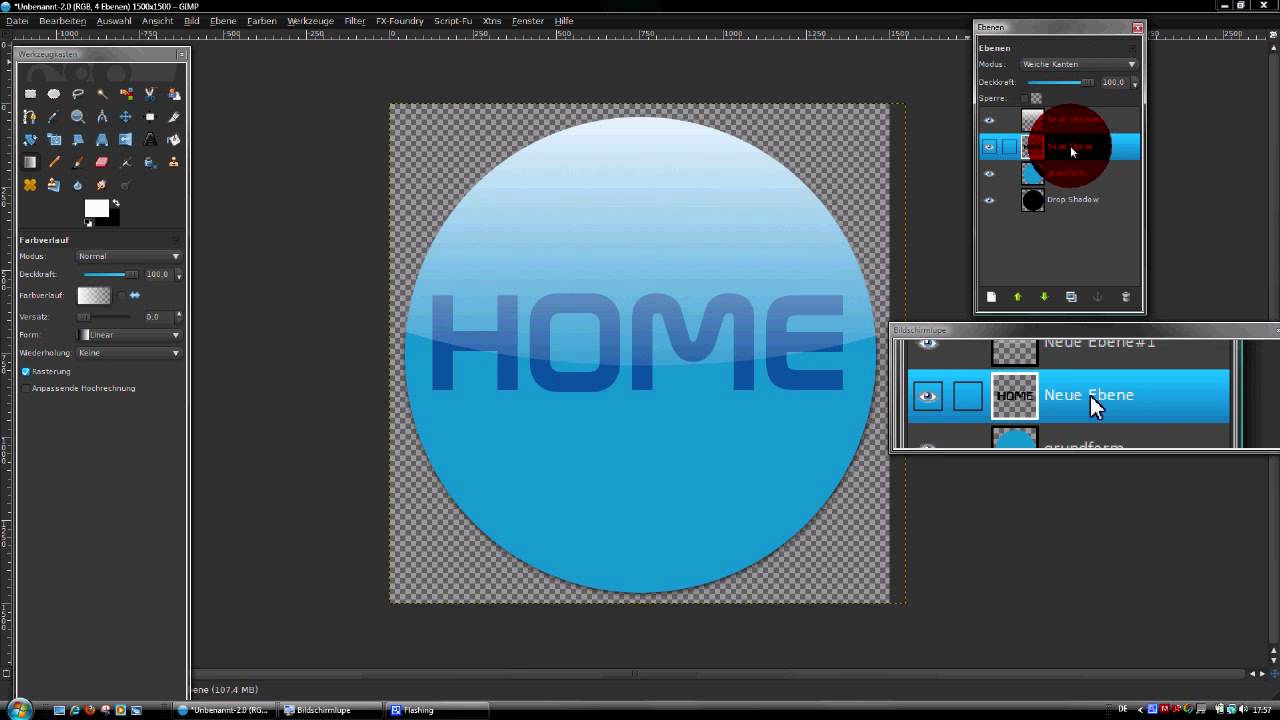 Gimp Button Tutorial (German) - YouTube