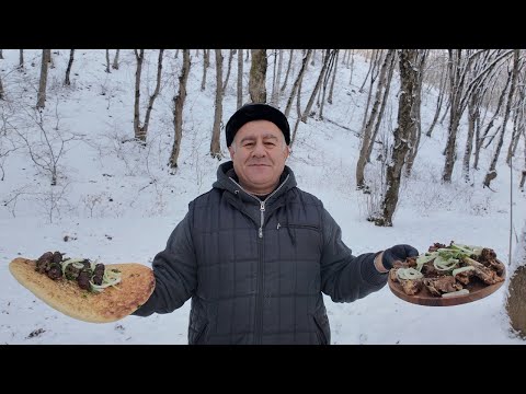 Cooking Lula and Tike Kebab in Snowy Mountains: A Taste of Nature's Beauty! #chefdadcooking #kebab