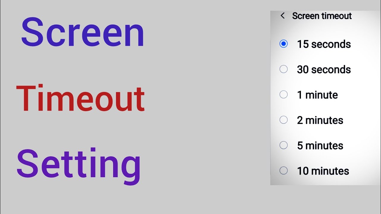 screen timeout kaise set Karen || how to screen time on android - YouTube