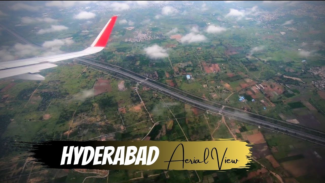 Hyderabad |Rajiv Gandhi International Airport| Landing Aerial View [HD ...
