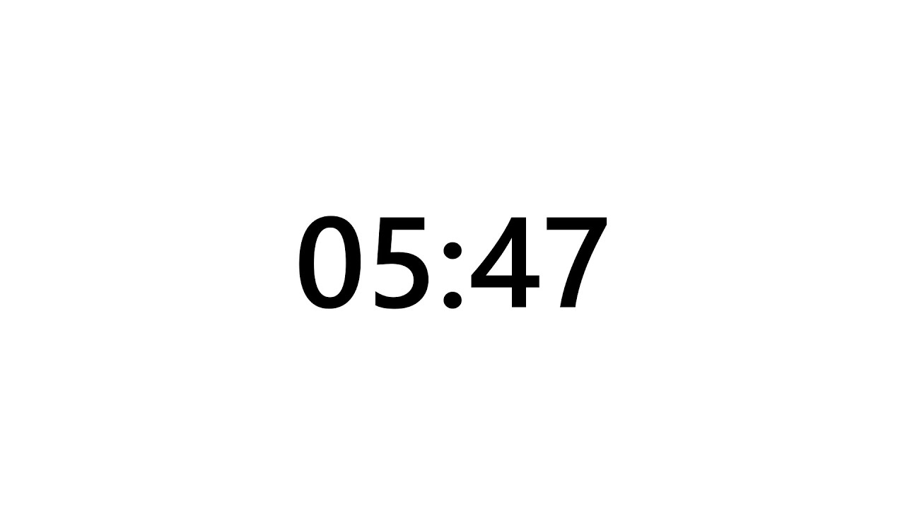 Timer for 5 minutes and 47 seconds - YouTube