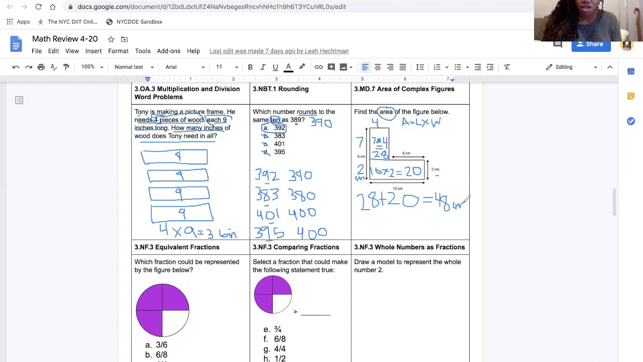 4/23 Wednesday's math review with Ms. Thea - YouTube
