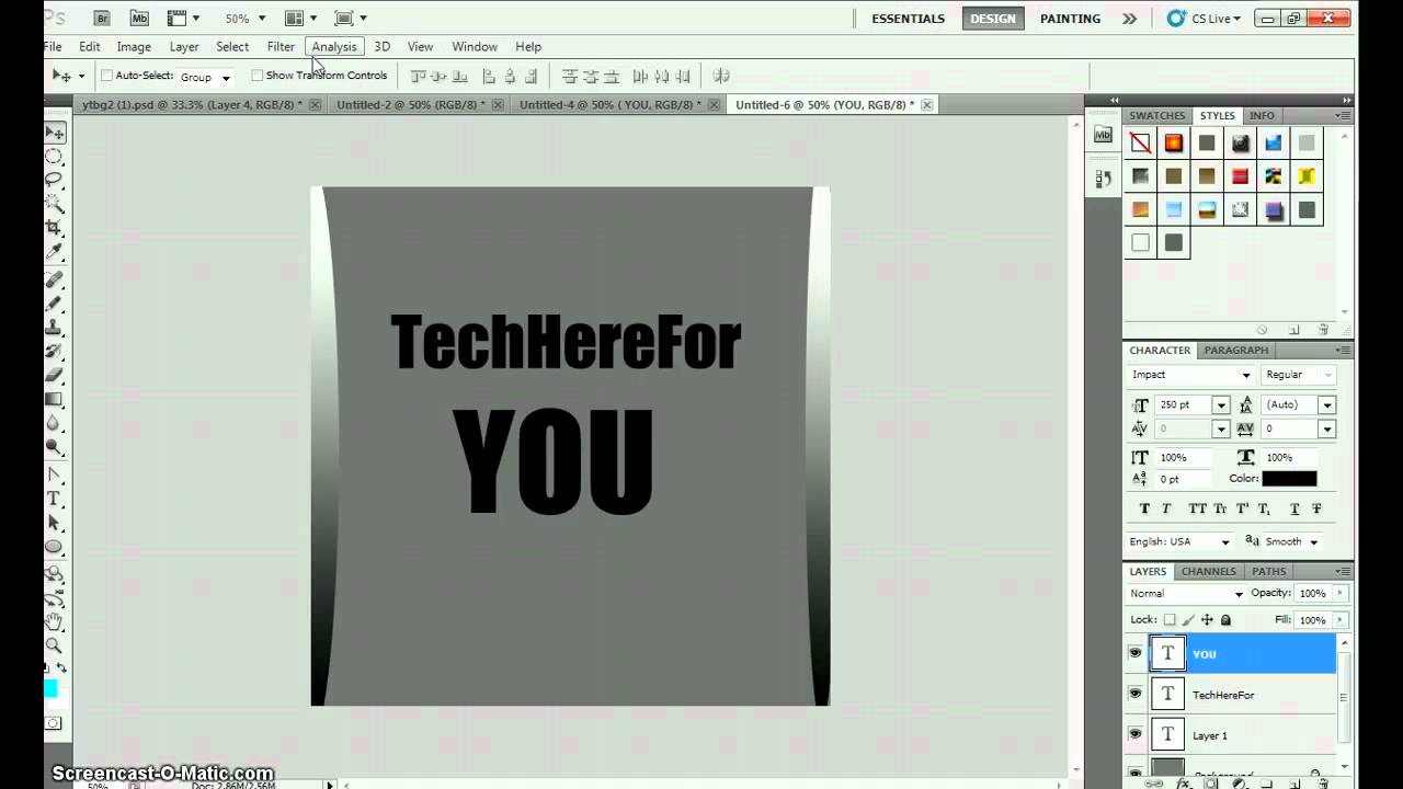 How to make a text logo - YouTube