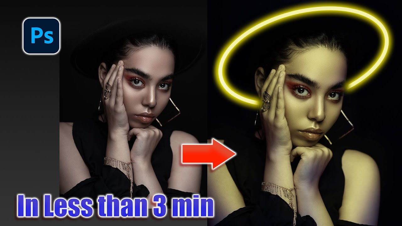 Halo Effect Tutorial in Photoshop 😇 #photoshoptutorial - YouTube