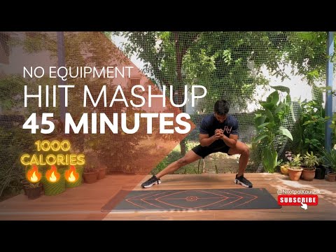 45 Minutes Intense HIIT Workout | BURN 1000 Calories| (No Equipment ...