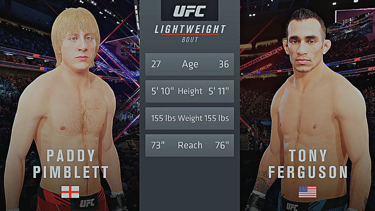 Paddy Pimblett Vs Tony Ferguson UFC 4 Gameplay Legendary Difficulty