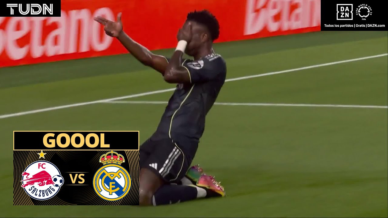 ¡GOLAZO! Vini a pura velocidad | RB Salzburg 0-1 Real Madrid | Mundial de Clubes de la FIFA -J3 ...