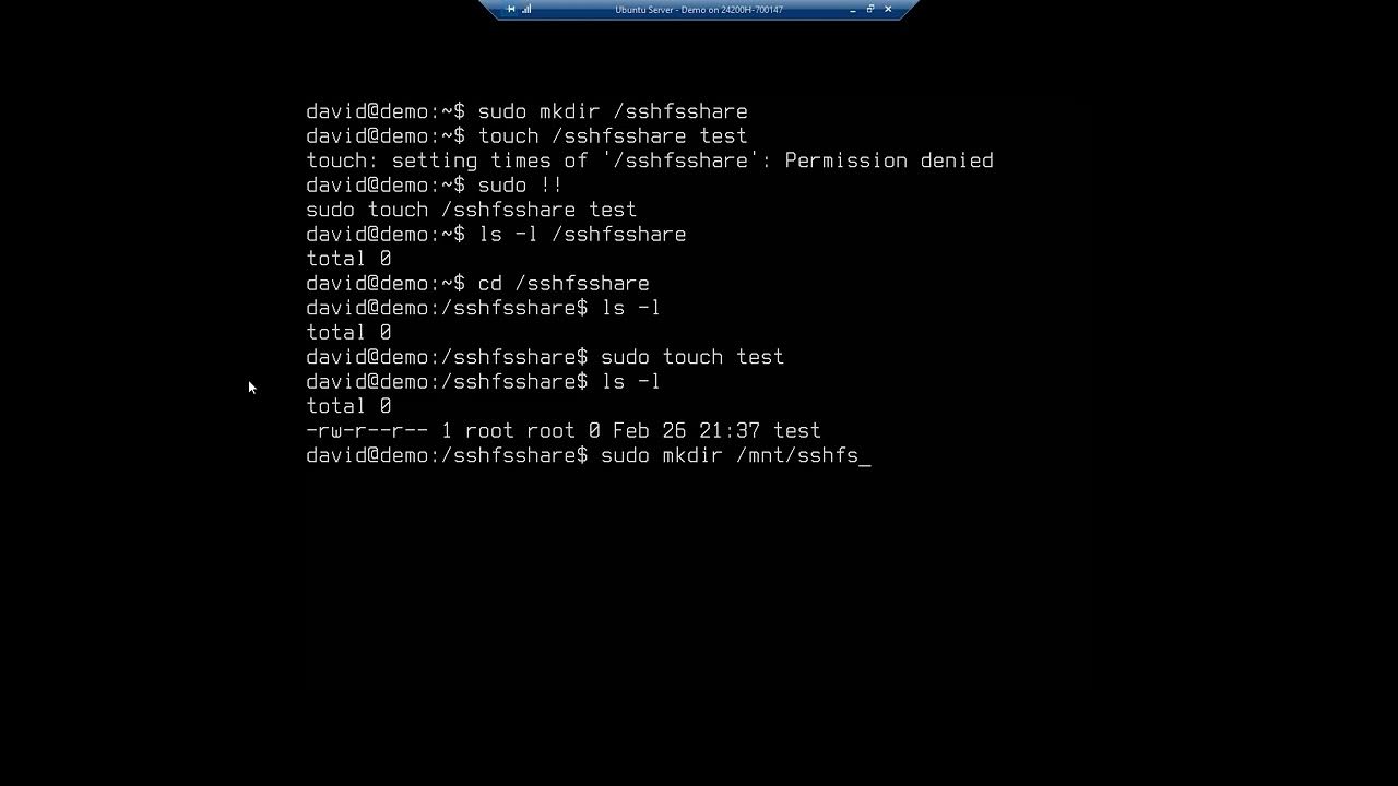 Temporarily Sharing Files Using Sshfs Youtube