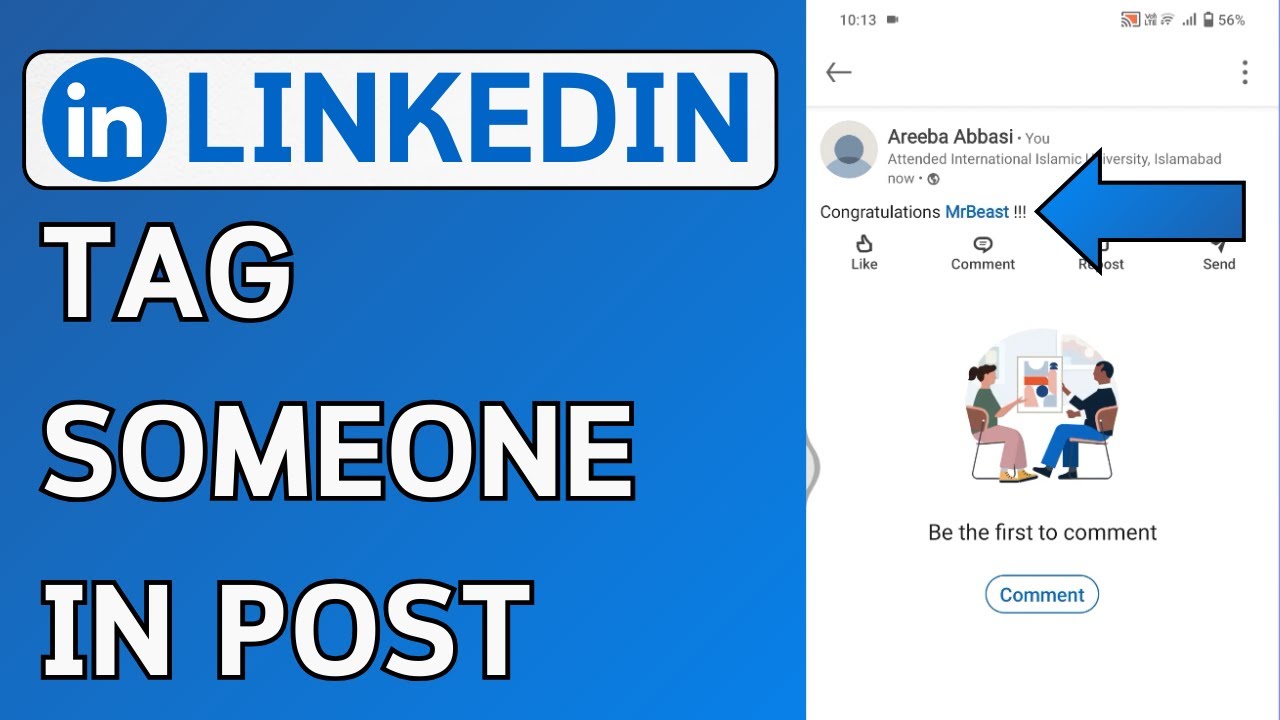How To Tag Someone On Post In LinkedIn - YouTube