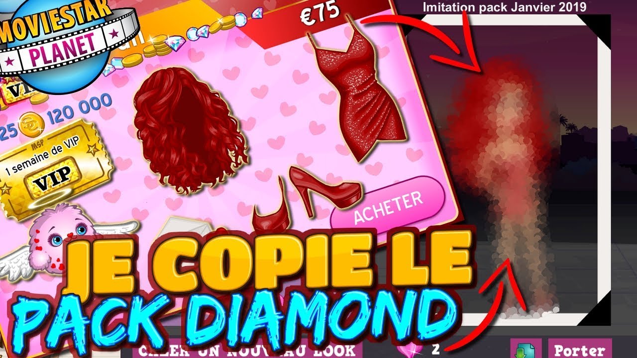 J'IMITE LE PACK DIAMOND SAINT VALENTIN SUR MSP ! JANVIER 2019 - YouTube
