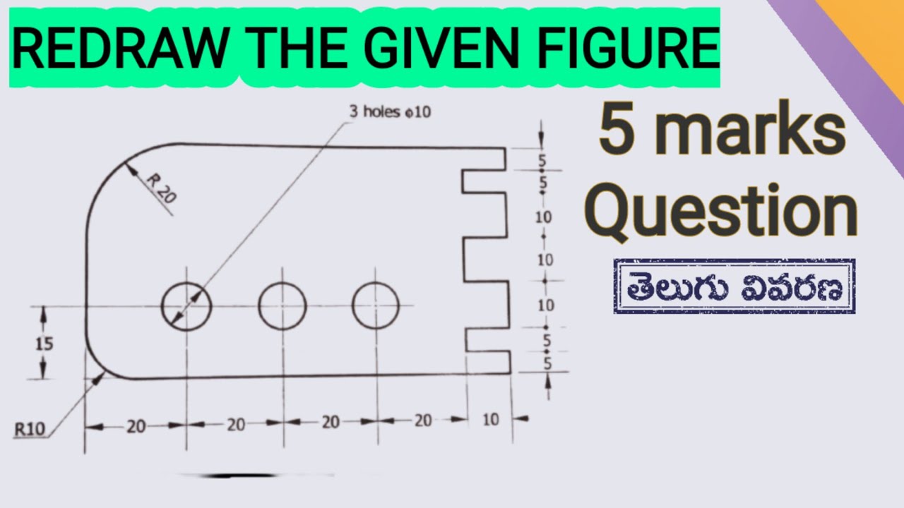 Redraw the given figure according to the dimensions - YouTube
