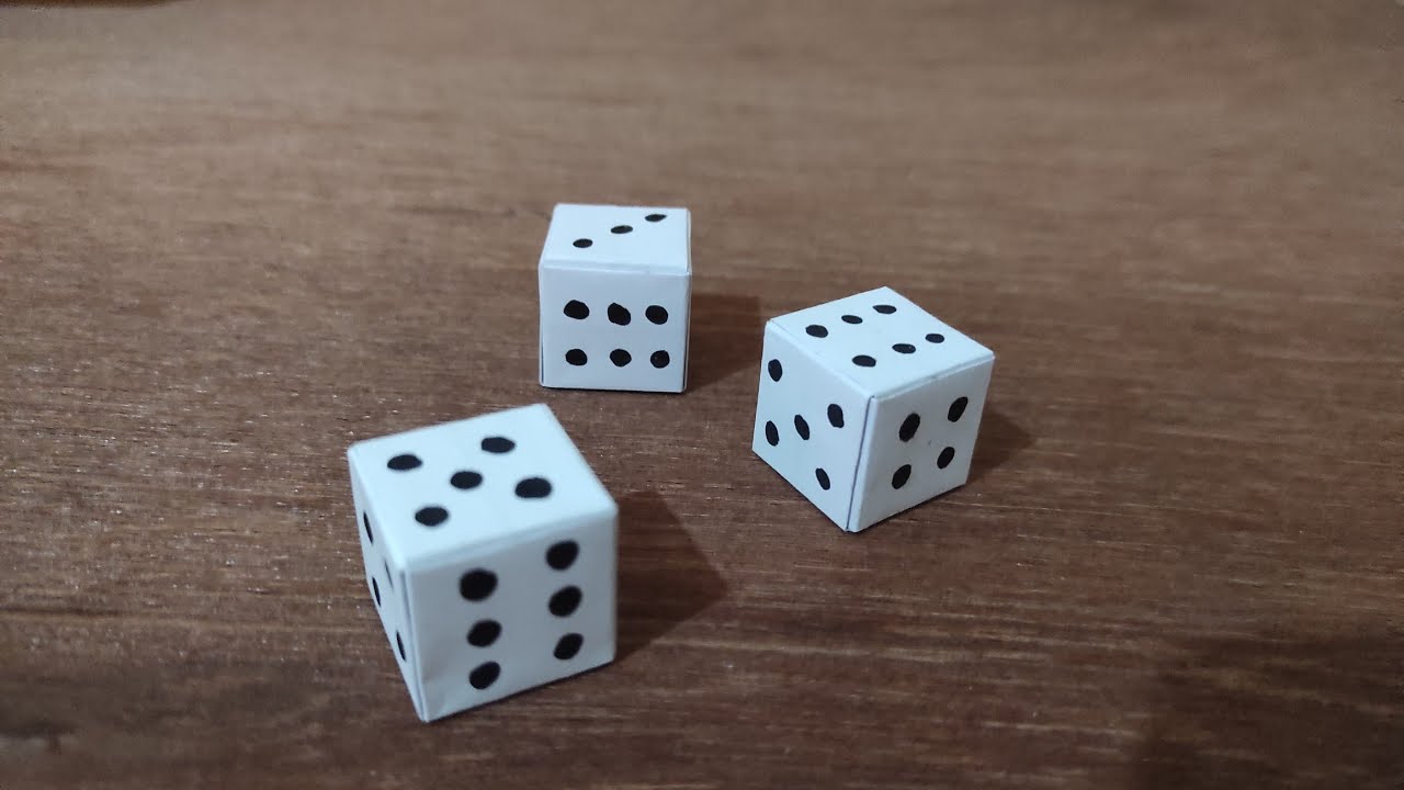Cara Membuat Dadu Dari Kertas Tanpa Lem - YouTube