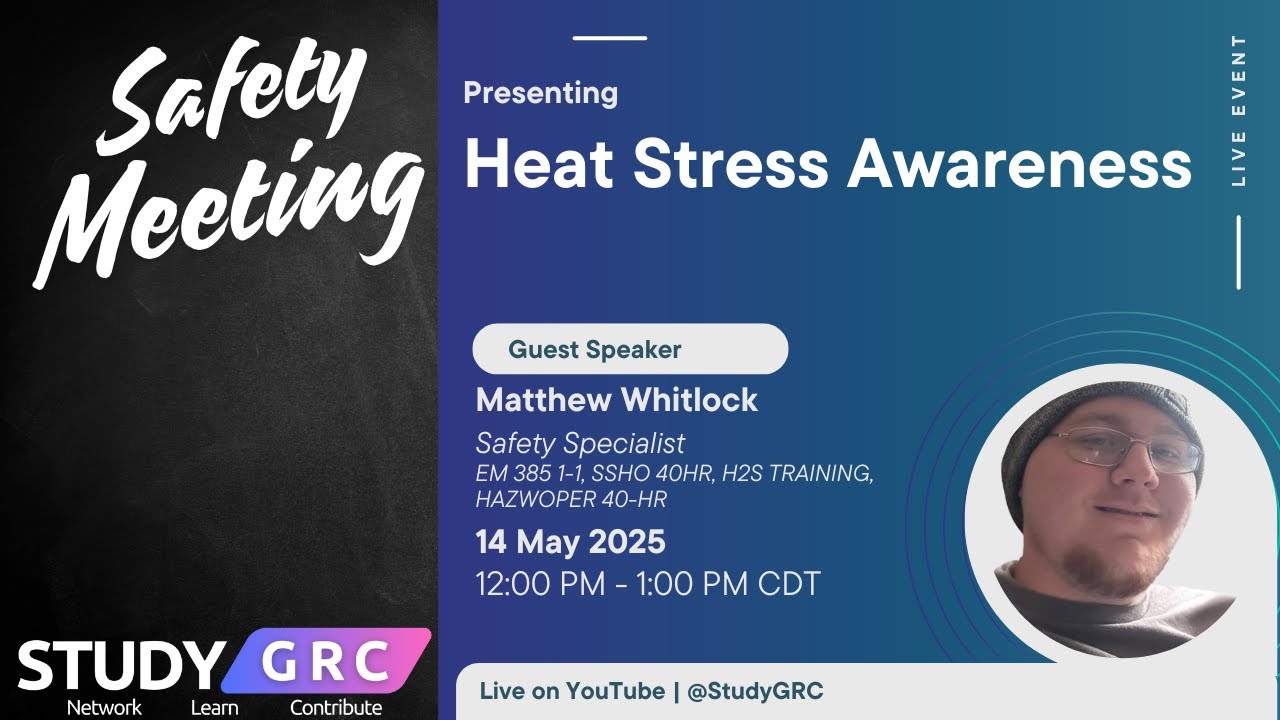 Heat Stress Awareness | May Safety Talk w/ Matthew Whitlock - YouTube Music