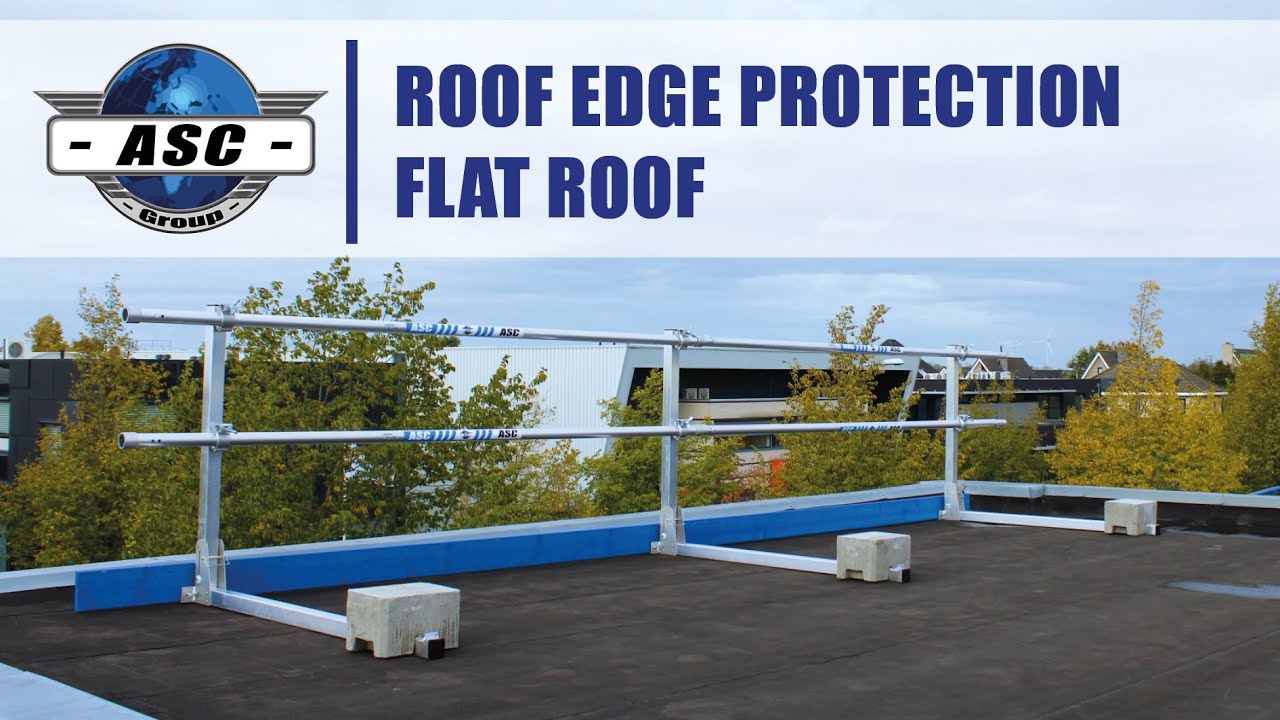 ASC Roof Edge Protection Flat Roof - YouTube