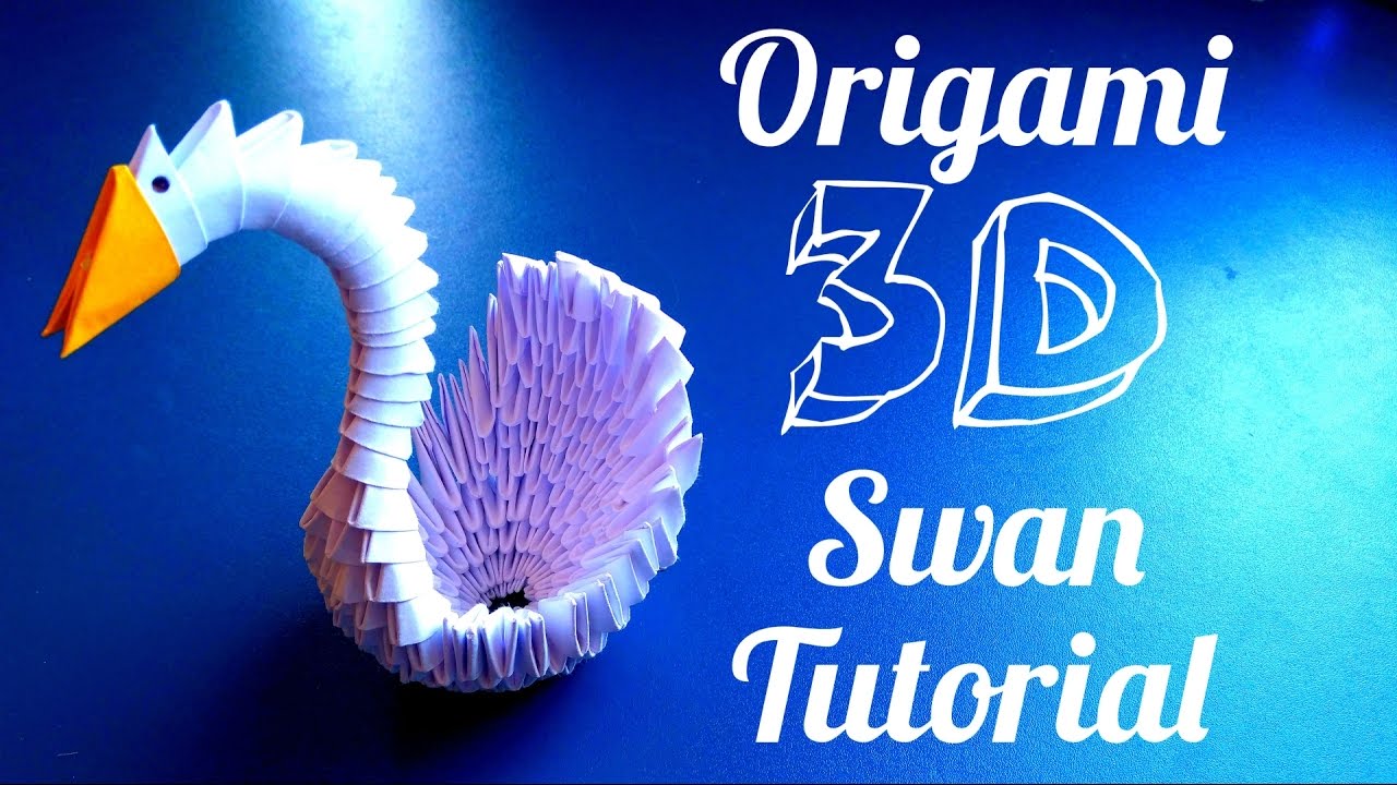 Origami 3D Swan Tutorial - YouTube