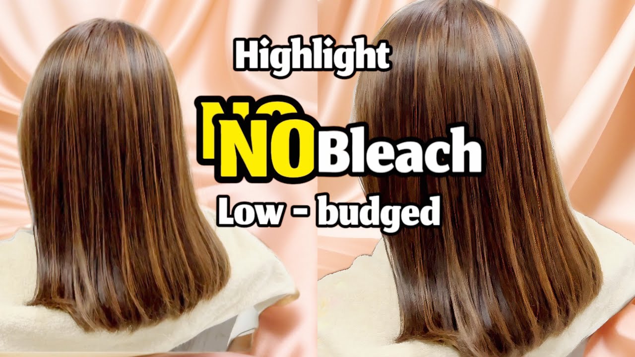 Bikin warna rambut highlight tanpa bleaching pake obat murah low budged ...