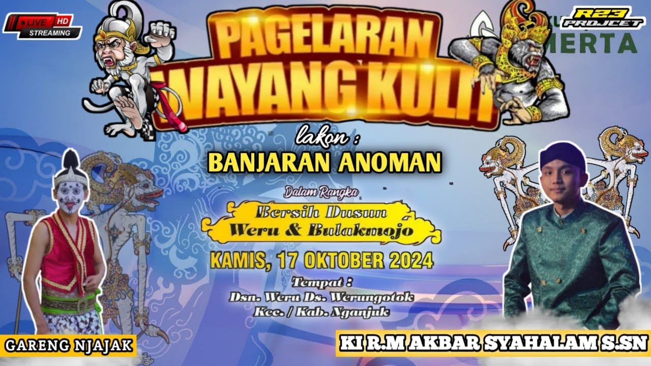 LIVE WAYANGAN // DALANG. KI AKBAR SYAHALAM // BT GARENG NJAJAK - YouTube