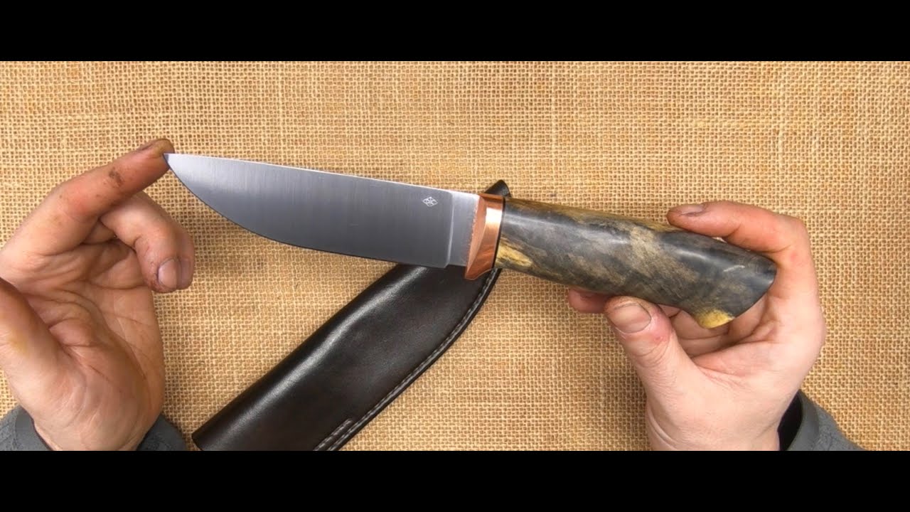 5 inch 1084 Hunting Utility Knife with Leather Sheath - YouTube