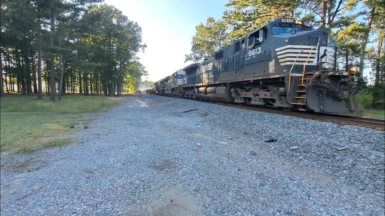 NS P96 NS C44-9W/SD70ACE/ET44AC with a Horn Salute with lots of Limestone Dust - YouTube