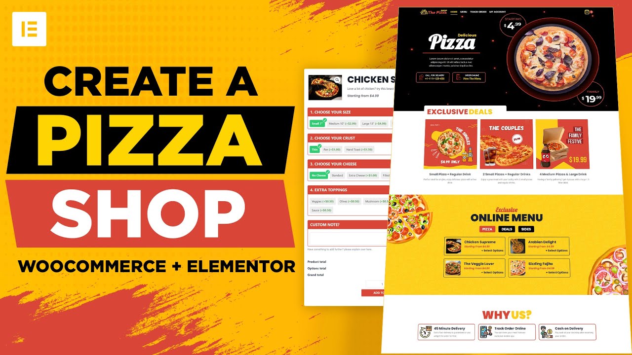 Create a Pizza Shop / Fast Food Website with WordPress, WooCommerce ...