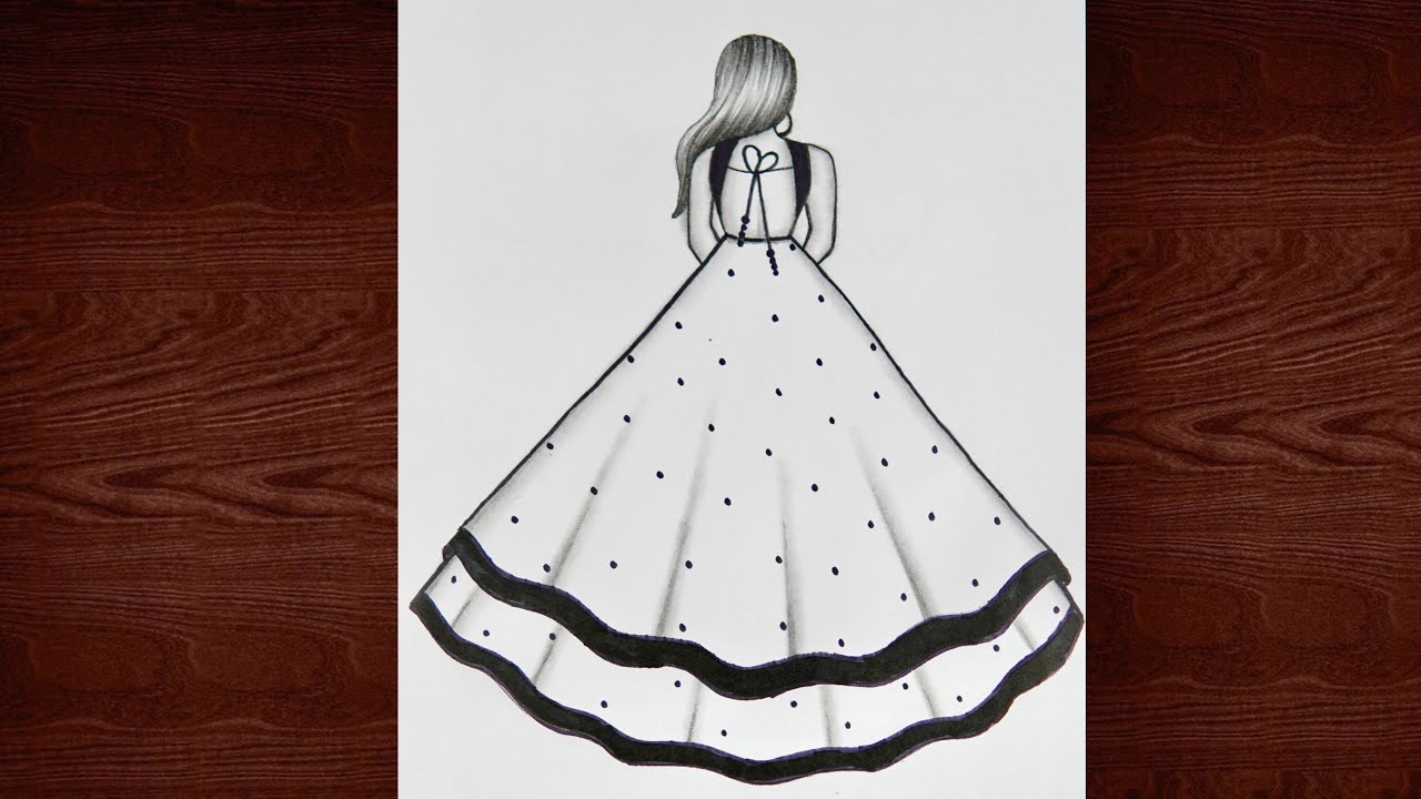 How to draw a girl backside tutorial step by step | Easy girl drawing ...