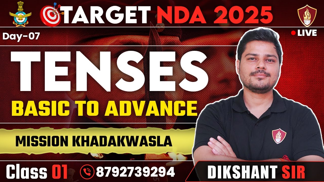 Tenses | English Class | NDA Classes | NDA English Class | Sukhoi Academy Free NDA Classes - YouTube