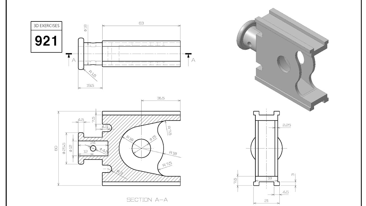 Solidworks 3D Practice (2.4) - YouTube