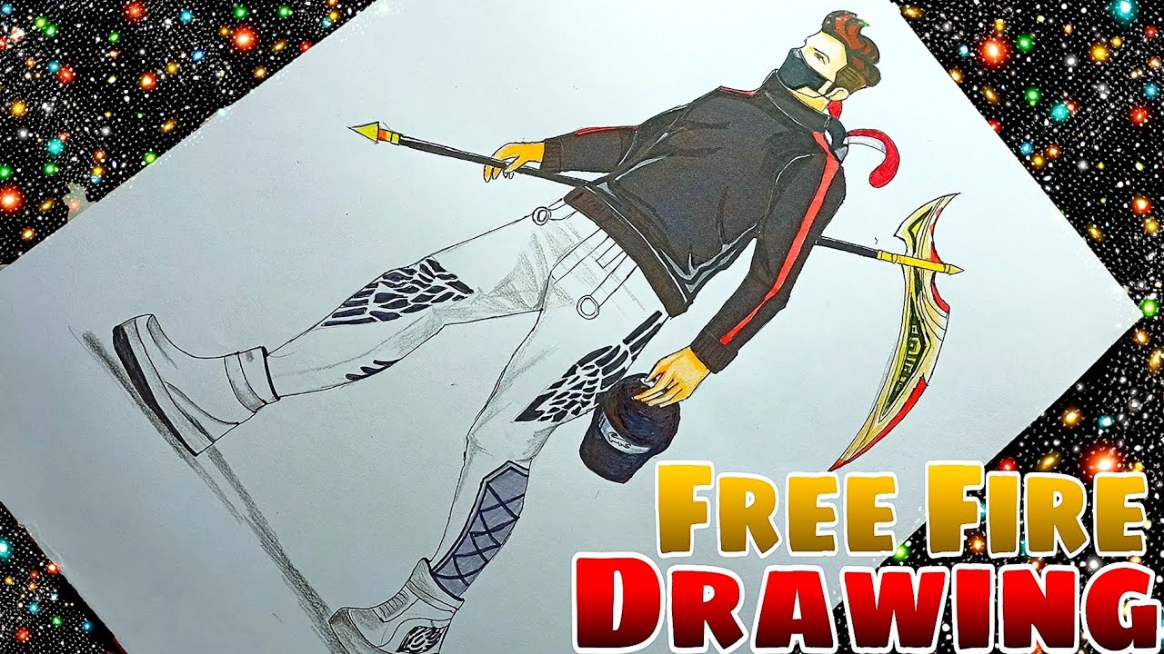 FREE FIRE DRAWING | NITIN FREE FIRE BUNDLE DRAWING @NITINFREEFIRE ...