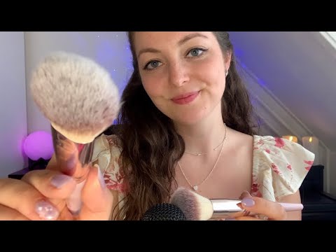 ASMR Mic Brushing & Face Brushing on You - YouTube