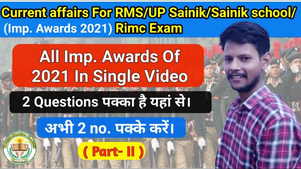 Imp. Awards 2021 Current affairs | Part-II | Imp awards and honours ...