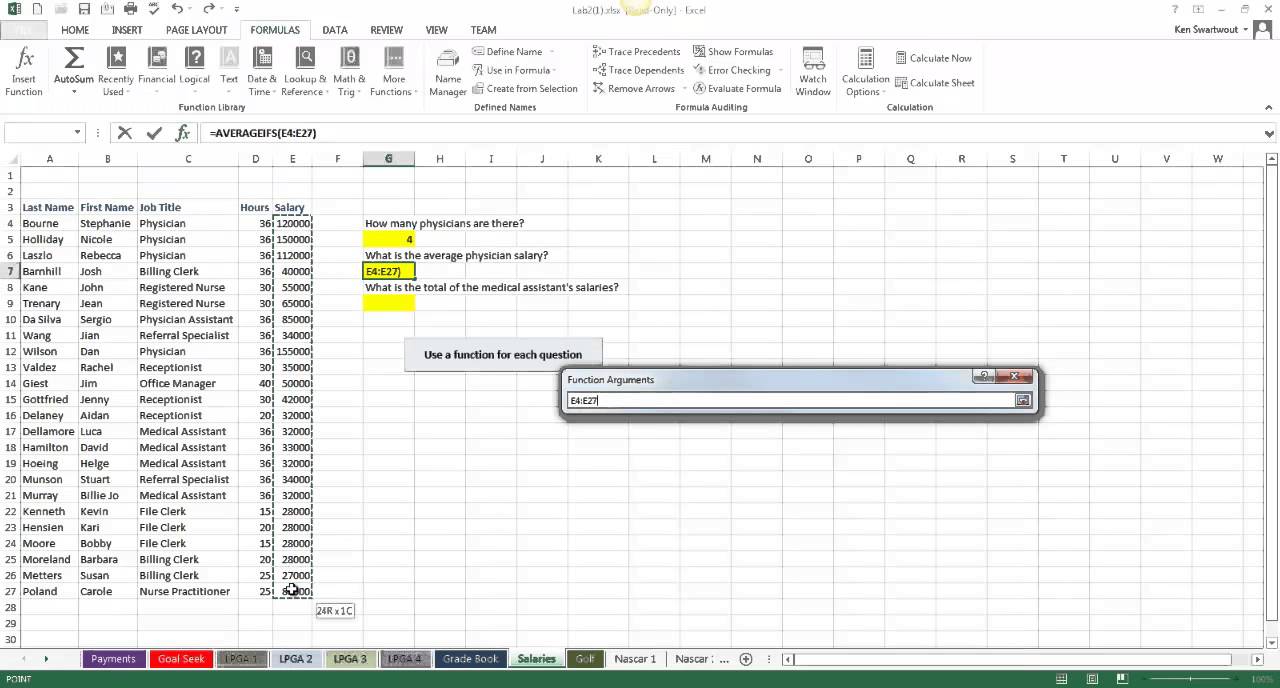 Excel Lab 2 Solution - YouTube
