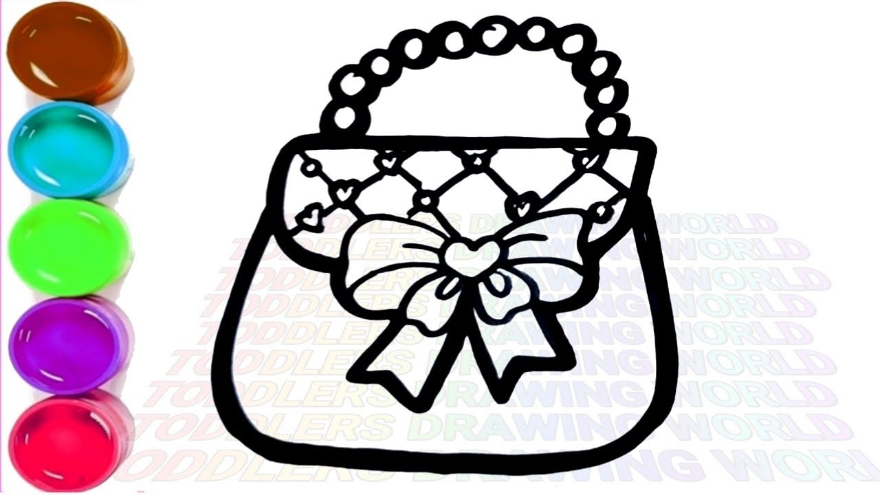 Handbag 👜 Drawing || How To Draw Handbag Drawing Easy Step By Step ...
