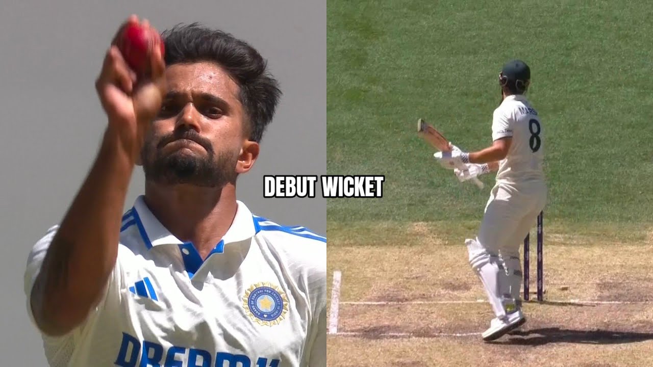 Nitish Kumar Reddy Debut Wicket Test Match | Nitish Kumar Reddy wicket ...