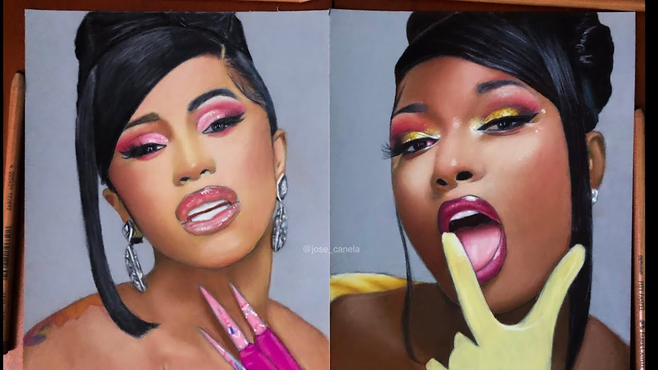 WAP drawing of Cardi B and Megan Thee Stallion - YouTube
