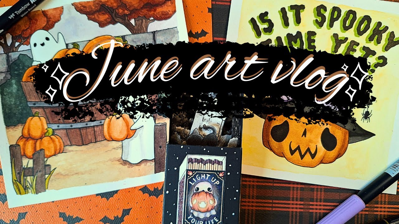 Is it spooky time yet? June 2024 art vlog - YouTube