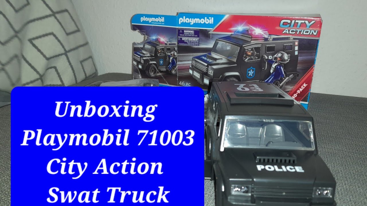 Unboxing Playmobil 71003 City Action Swat Truck - YouTube