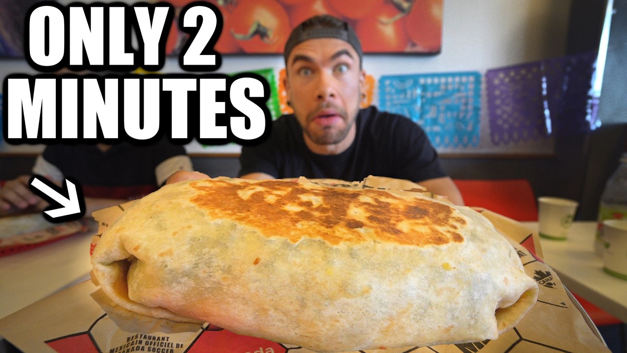 ONLY 2 MINUTES TO BEAT THIS "BIG A$$" BURRITO EATING CONTEST RECORD ...