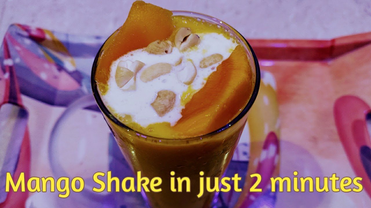 मैंगो शेक | Mango Shake - Mango Shake at home - Mango Shake in just two ...