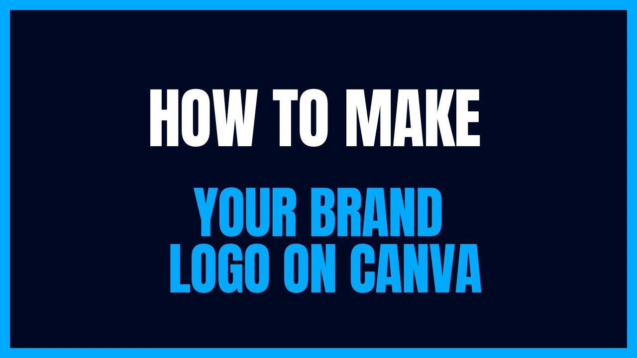 how to make brand logo on Canva - YouTube